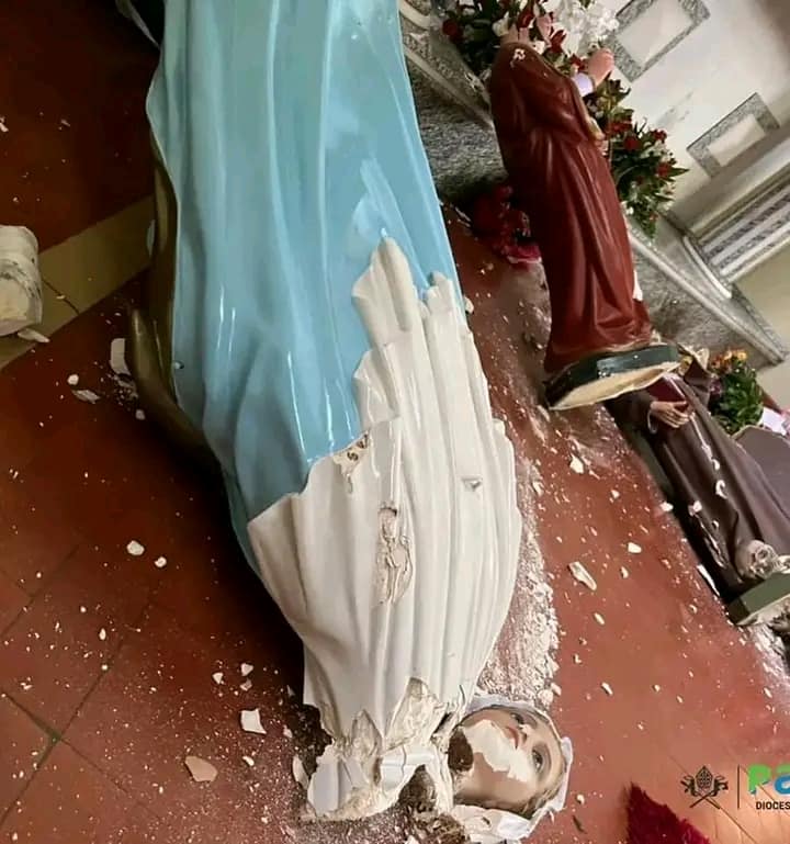 Catholic church in Brazil desecrated and 28 statues of saints destroyed ...