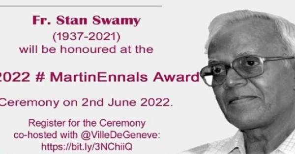Father Stan Swamy honoured with Martin Ennals Award | RVA