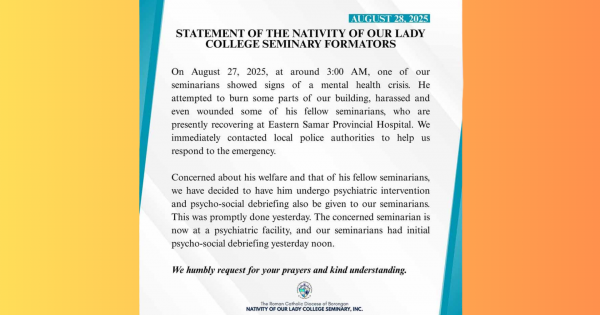 Philippines: Seminary Appeals for Prayers After Mental Health Incident ...